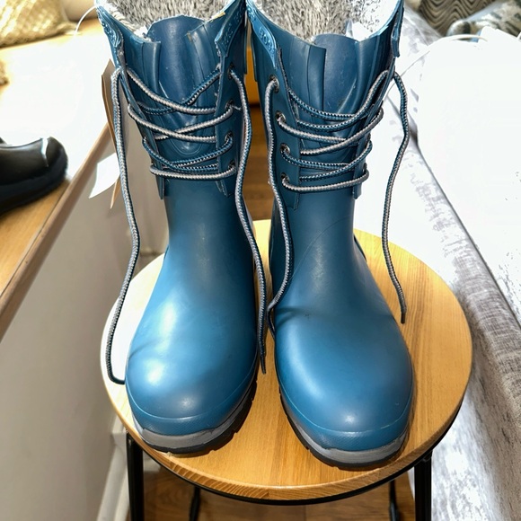 Bogs | Shoes | Nwt Bogs Amanda Ii Waterproof Lace Up Rain Boot Rubber ...